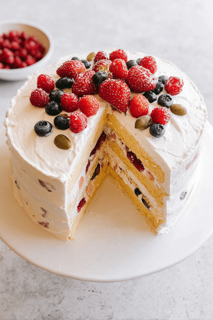 Berry Chantilly Cake Recipe With Light Cream And Soft Sponge