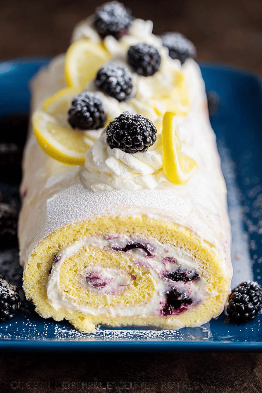 Blackberry Lemon Cake Roll Recipe With Zesty Fresh Flavor