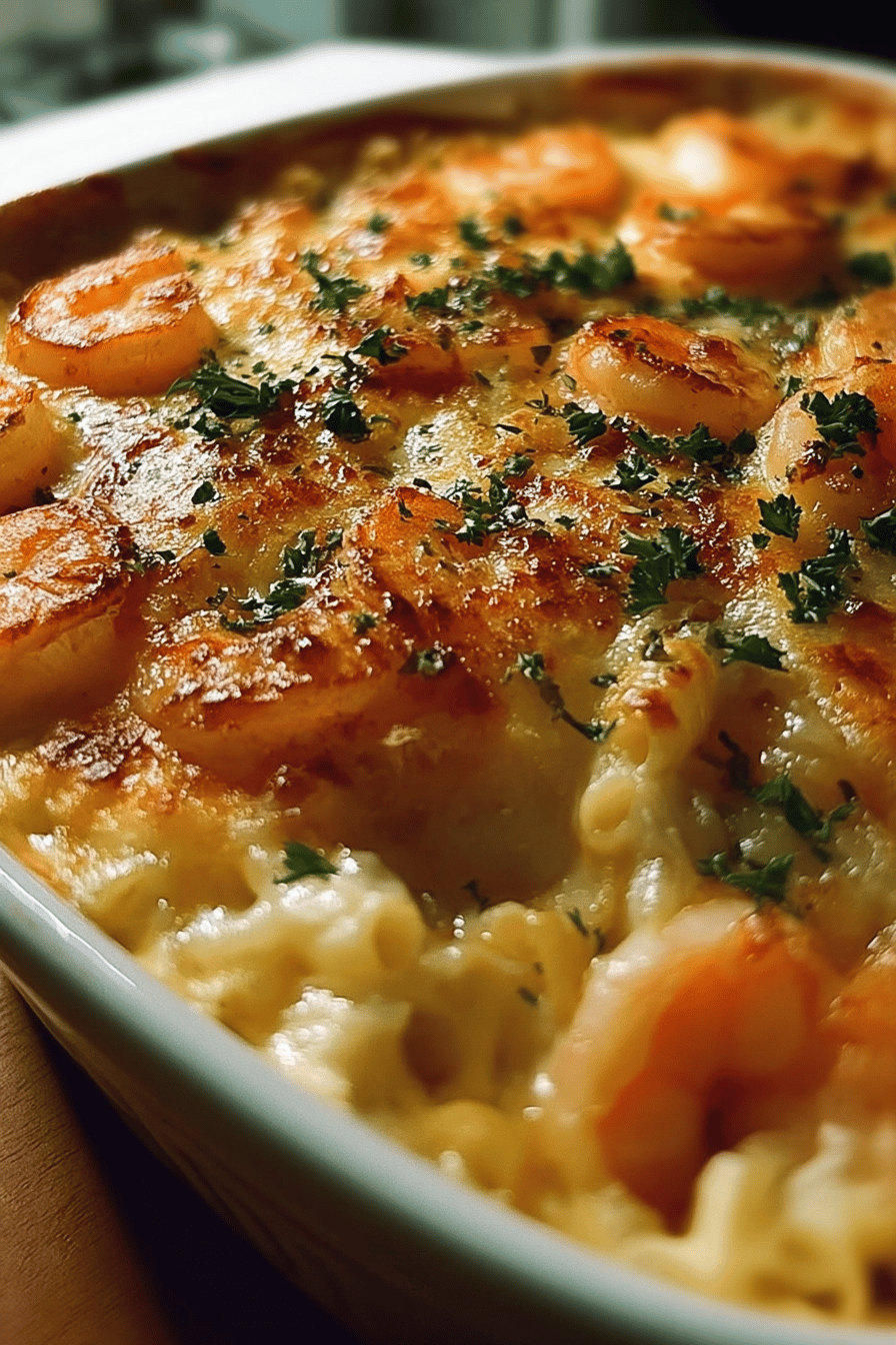 Cheesy Seafood Casserole Recipe With Creamy Sauce And Crunchy Top