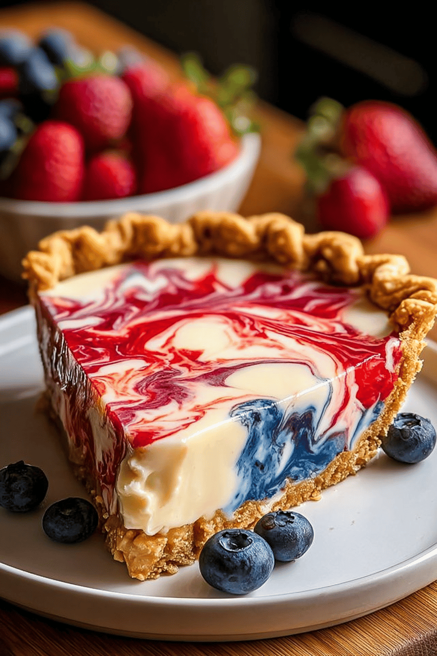 4Th July Swirl Pie Recipe With Festive Red White Blue Layers