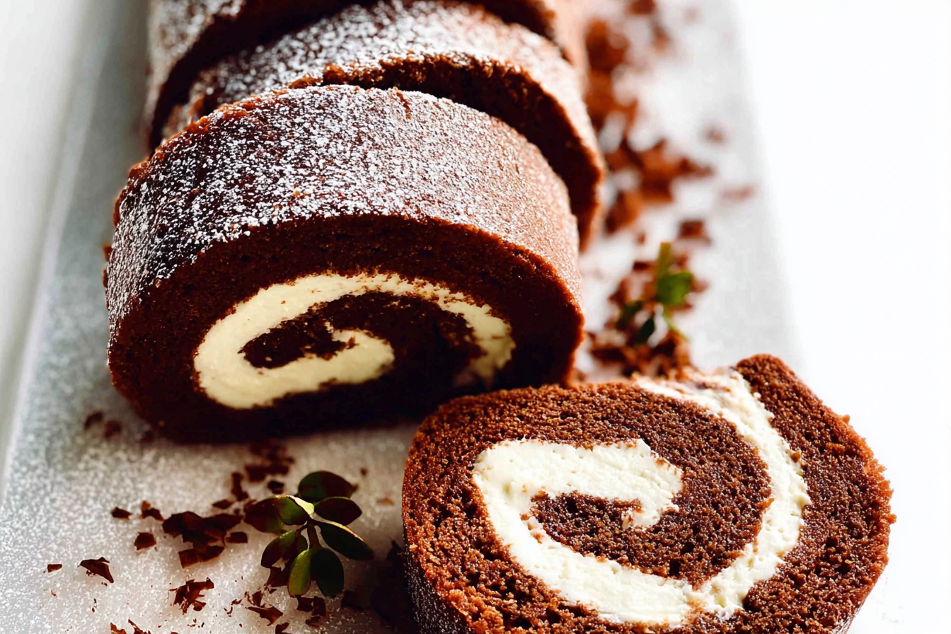 Chocolate Roll Recipe With Creamy Filling And Rich Flavor