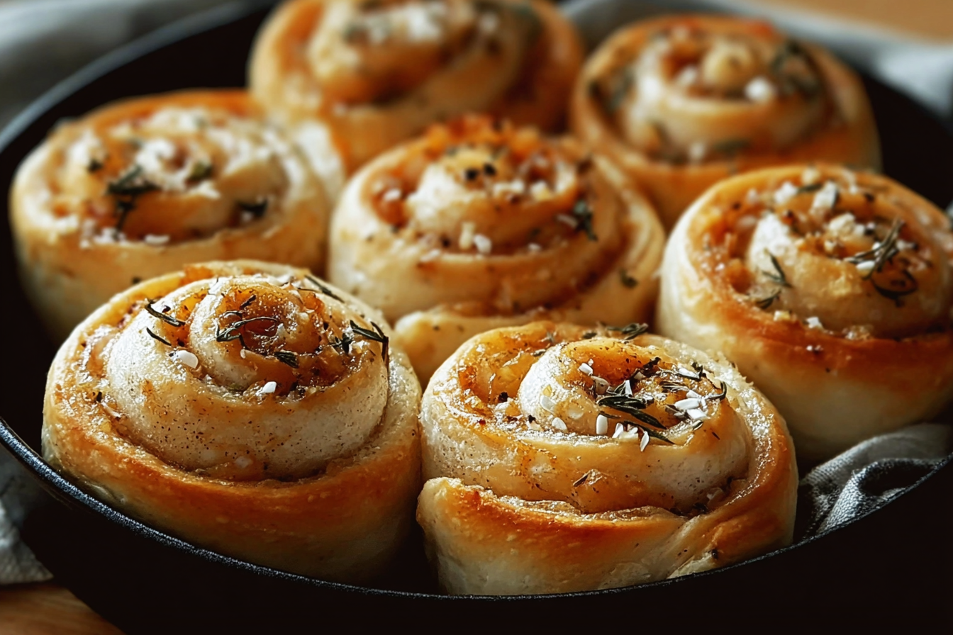 Garlic Swirl Rolls Recipe: Soft Buttery Pull Apart Bread